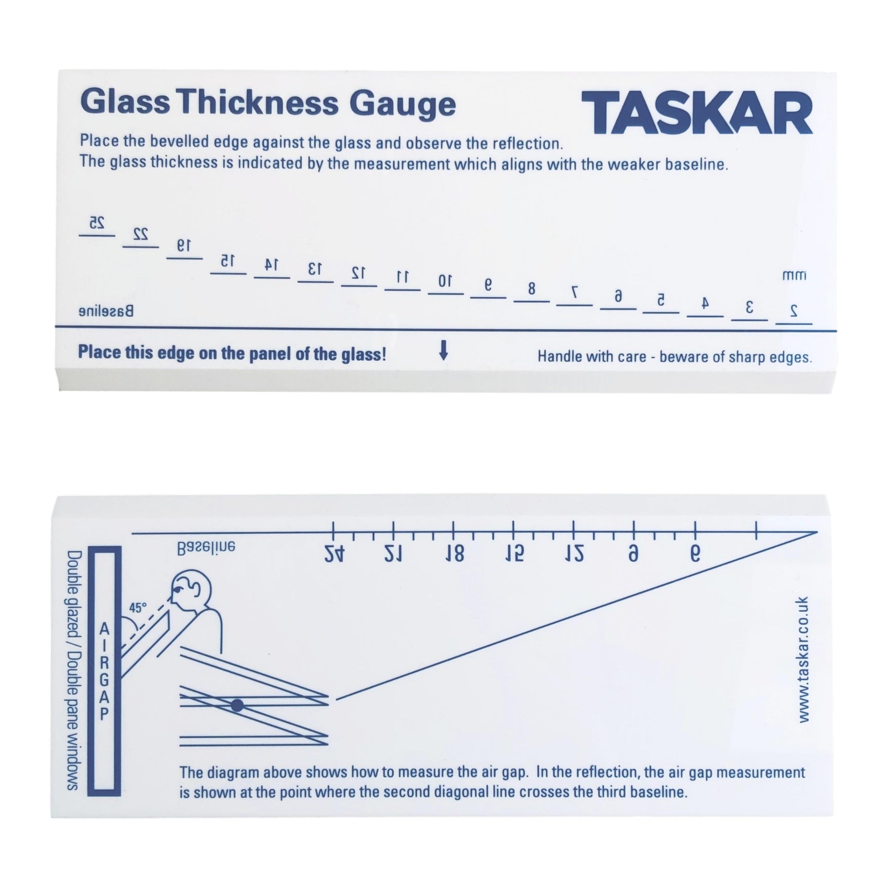 Glass Thickness Gauge Measuring Tool 2mm to 25mm – Taskar